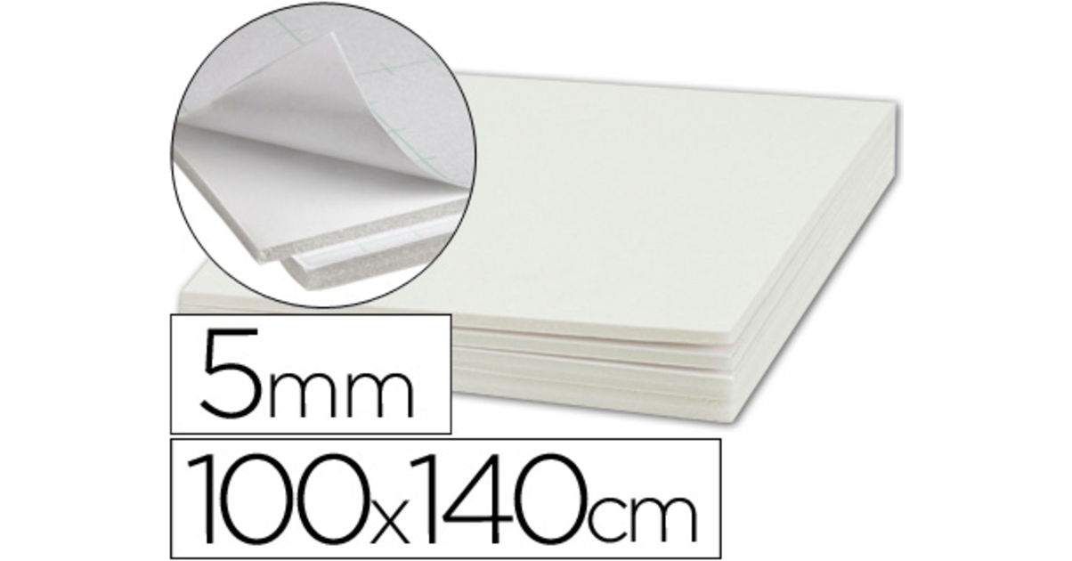 CARTON PLUME ADHÉSIF ÉPAISSEUR 5MM 100X140CM - Cartons plume - Buroweb.fr